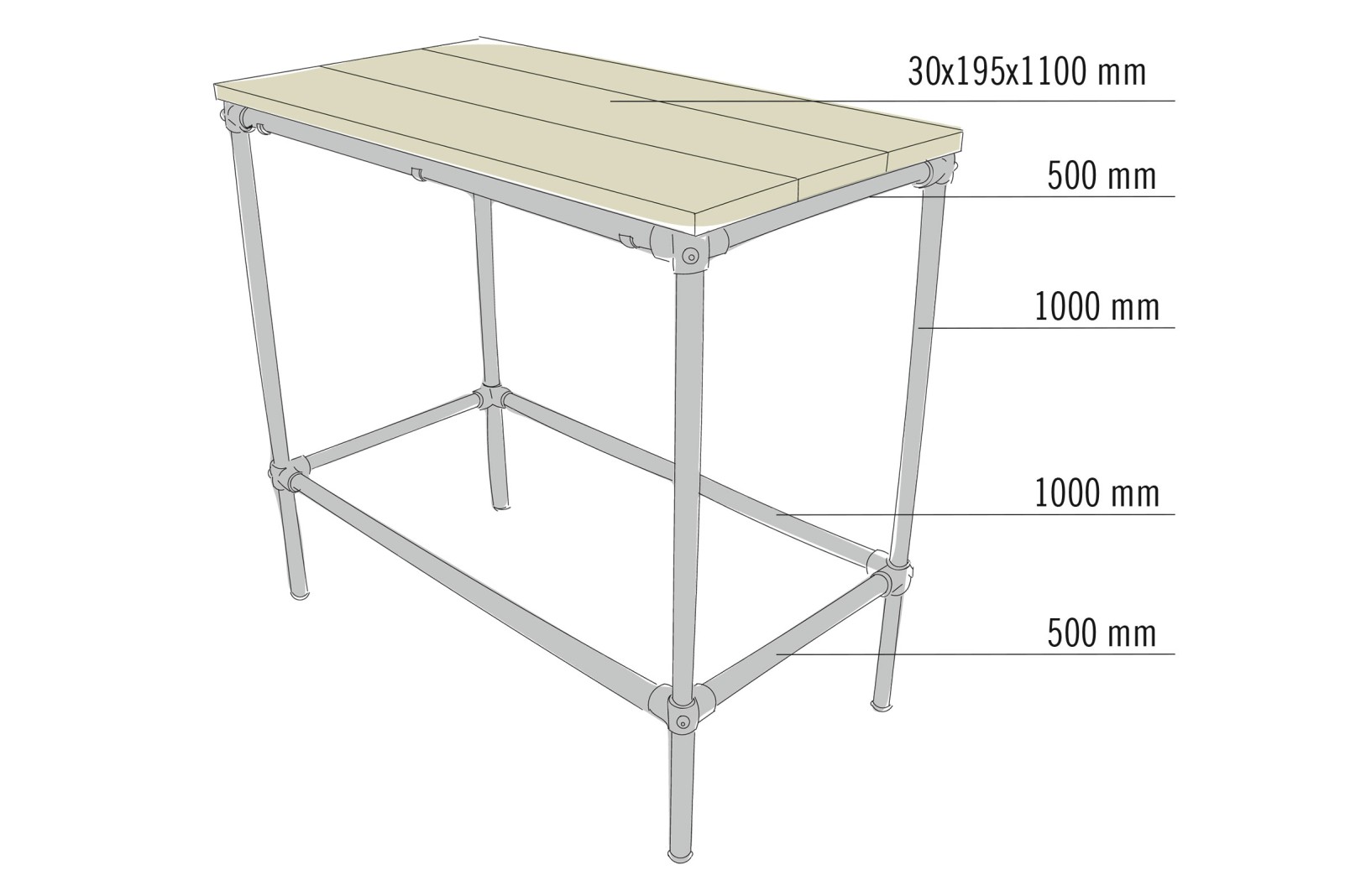Construire une table | Instruction de HORNBACH Suisse