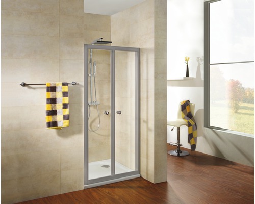 Porte rabattable Cristal/Trend 800x1850 mm verre véritable transparent ...